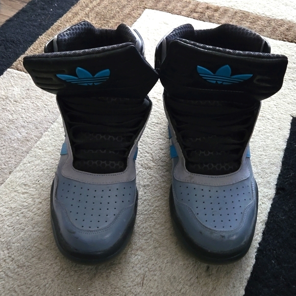 adidas | Shoes | Adidas Tech Street Mens Greyblkturquoise Hightop Mes ...